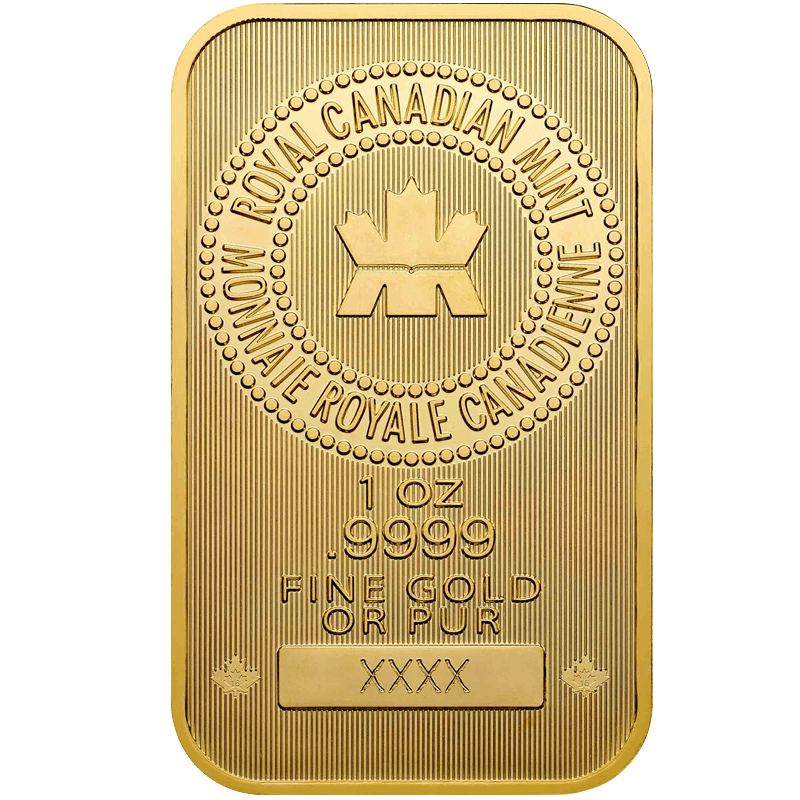 1 oz Royal Canadian Mint Gold Bar (No Assay Card) | 401Gold Inc